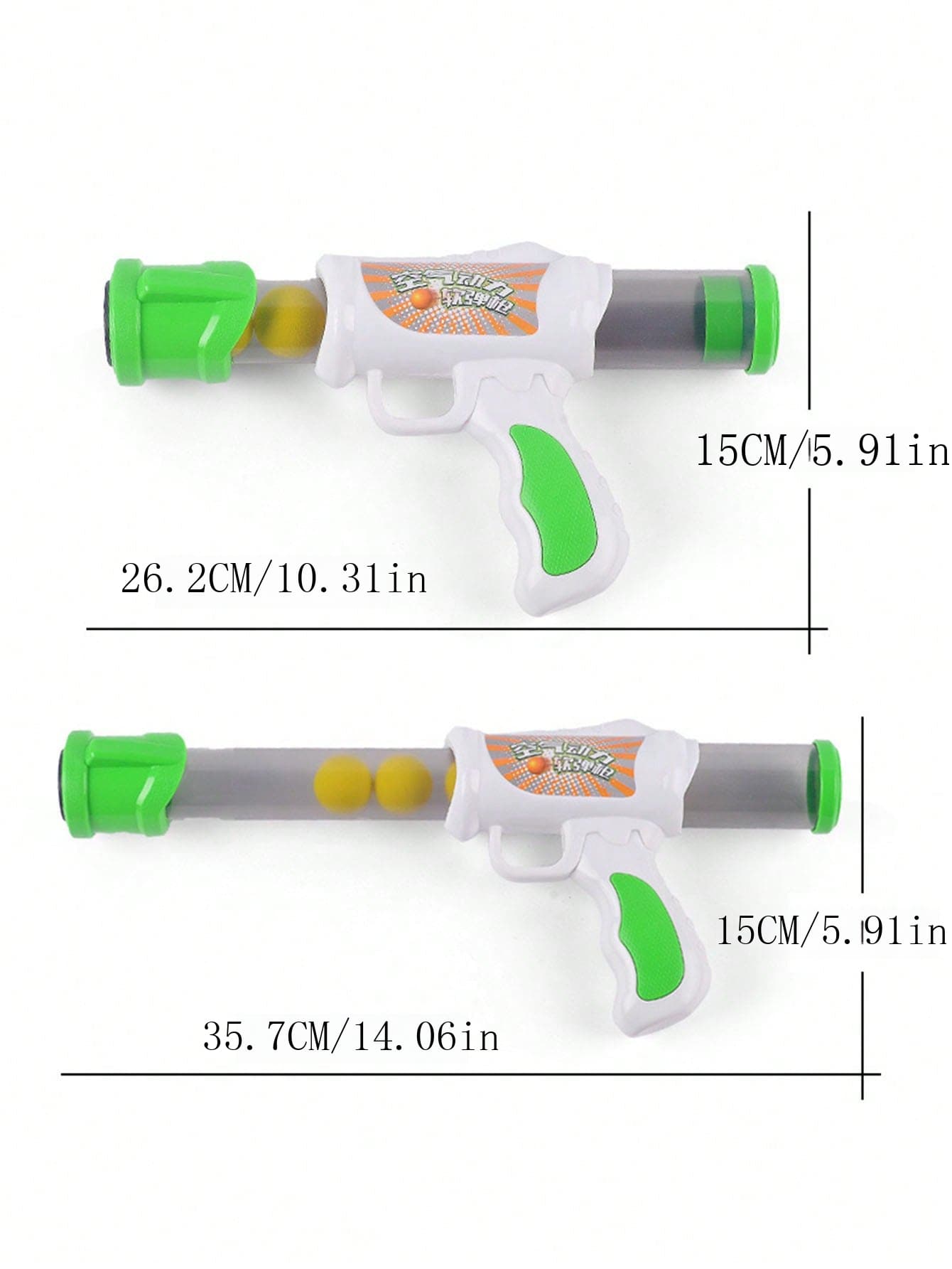 1 Set Air-Powered Soft Bullet Hand-Operated Toy Gun With Continuous ...