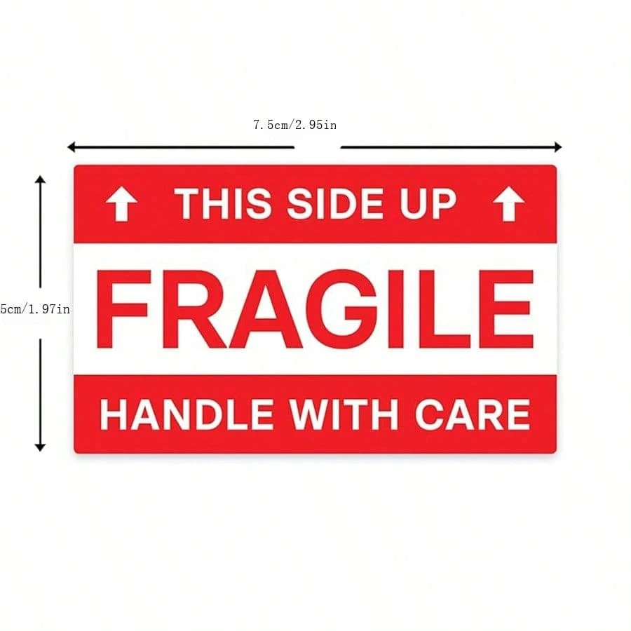 300pcs/Roll 2x3 Inch Fragile Sticker Handle With Care Warning Adhesive ...