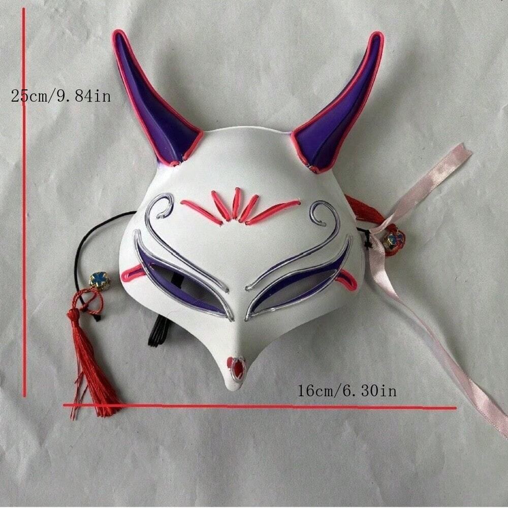 New Nine-Tailed Fox Han Dynasty Style Mask, Anime Fox Mask, Glow In The ...