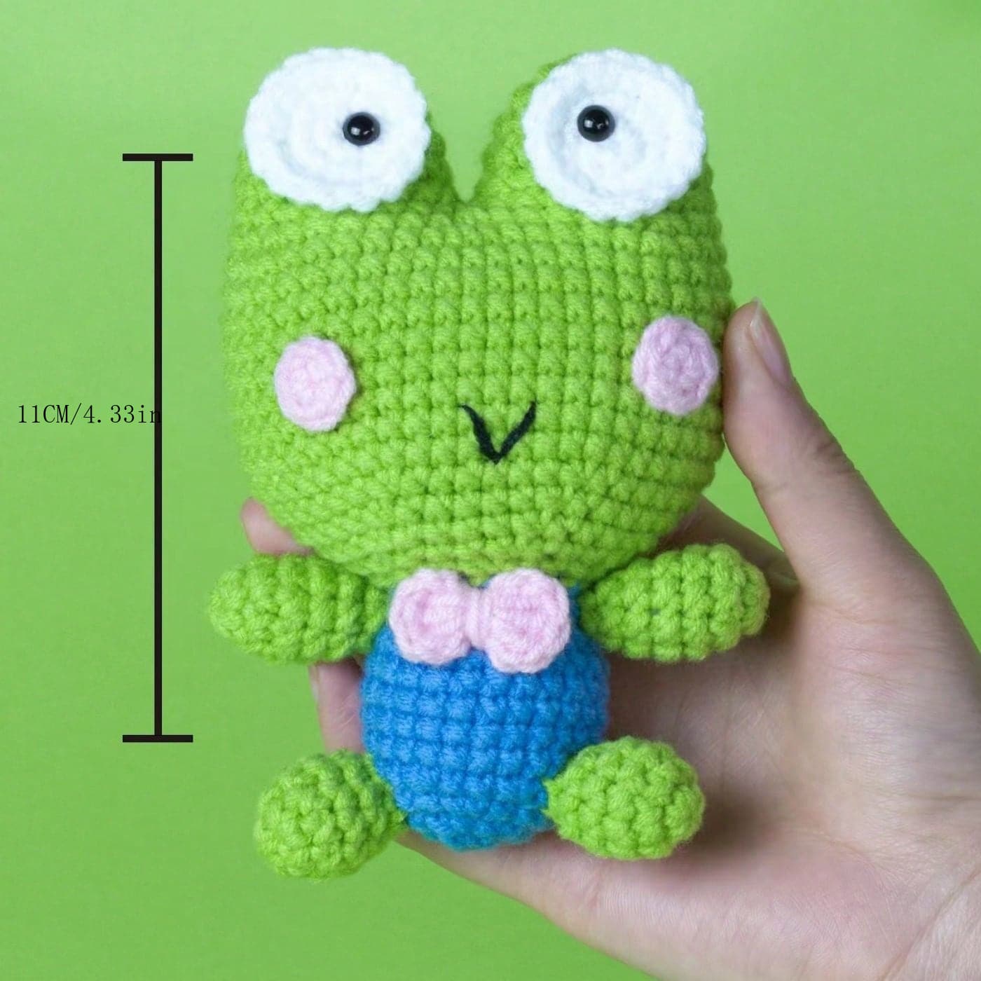 1pc Crochet Material Kit For Small Frog Figure, Wool Weaving Set, Can ...