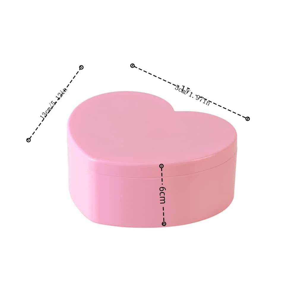Pink Girl Heart Storage Box Jewelry Desktop Box Girl Cherry Blossoms ...