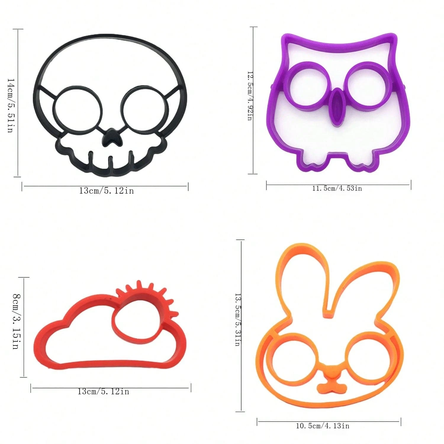 Breakfast Mold Silicone Egg Pancake Ring Shaper Cooking Tool DIY ...