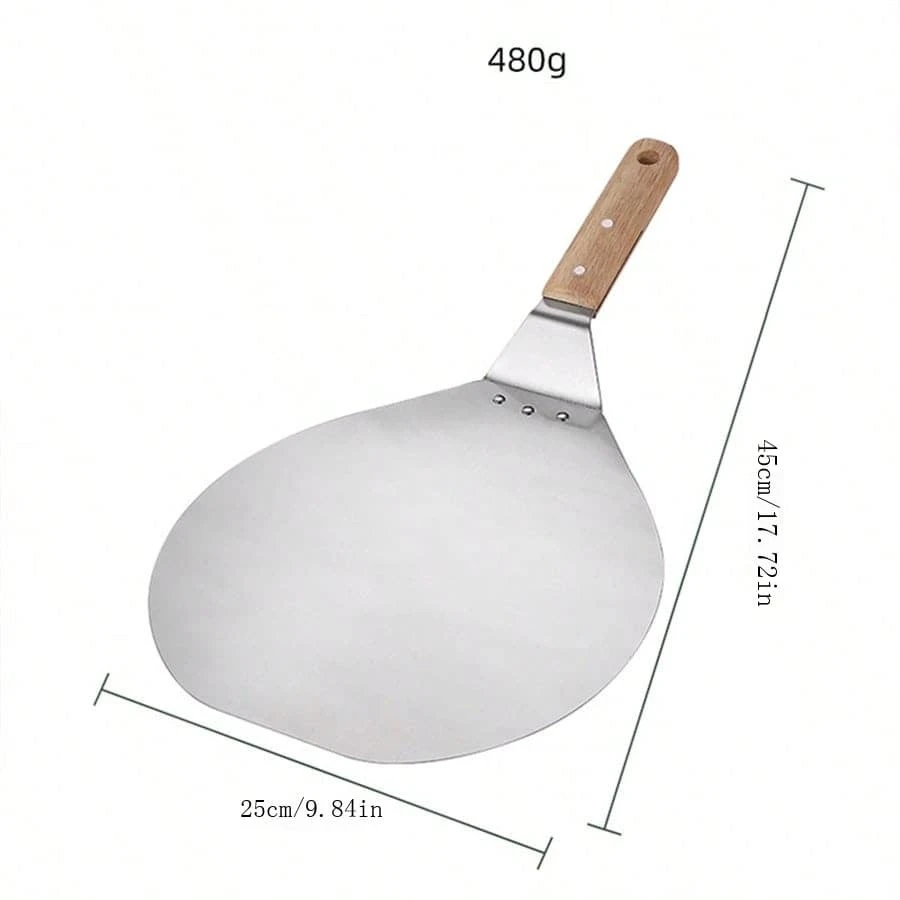 1 pezzo Paletta rotonda per trasferimento pizza & torta con manico in ...