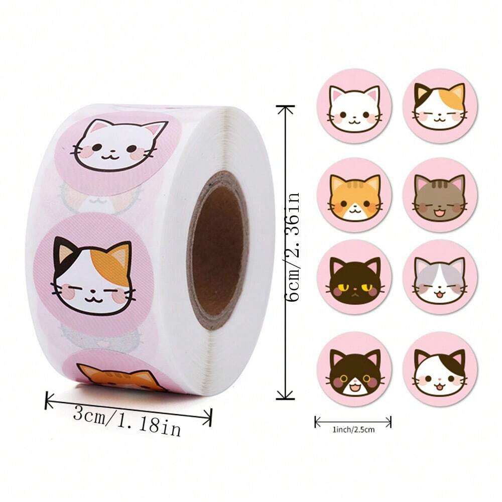 500pcs Per Roll Cartoon Animal Stickers | SHEIN USA