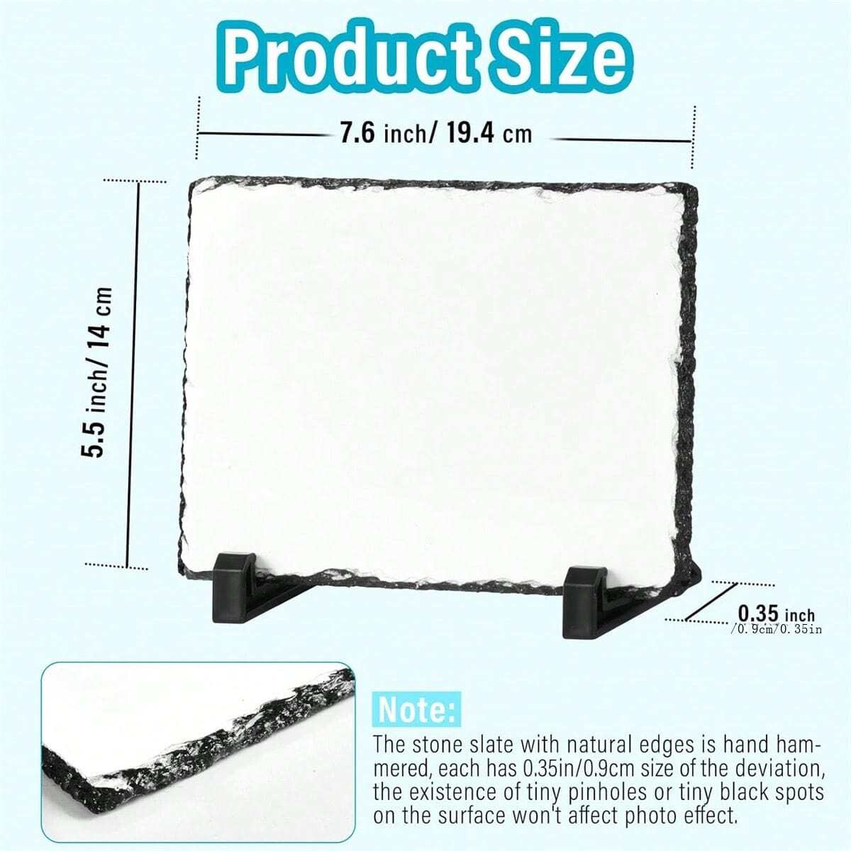 1 Pack Sublimation Slate Blanks, Sublimate Slates With Display Holder ...