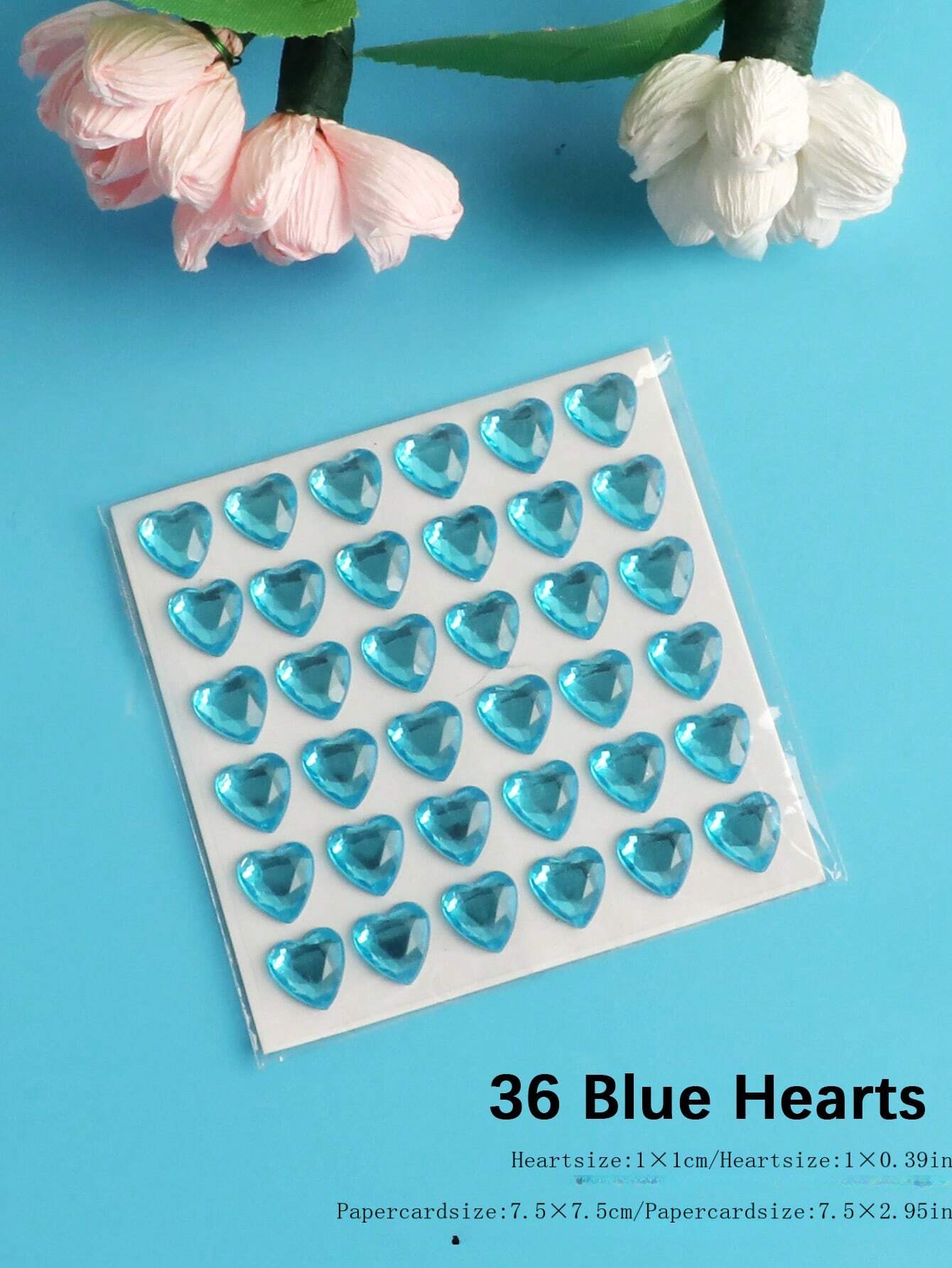 36pcs Colorful Diamond Heart Stickers, DIY Scrapbook Decoration ...