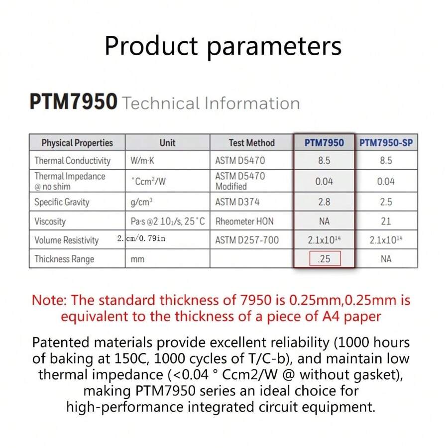 Honeywell- PTM7950 Thermal Pad CPU GPU Phase-Change Heat Conduction ...
