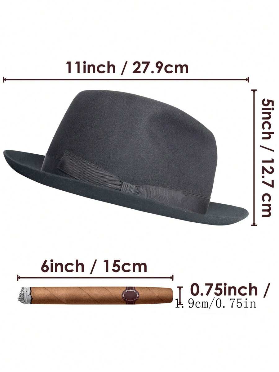 Fedoras And Cigar Window Stickers 1pc- Fedora And Cigar Funny Sticker ...
