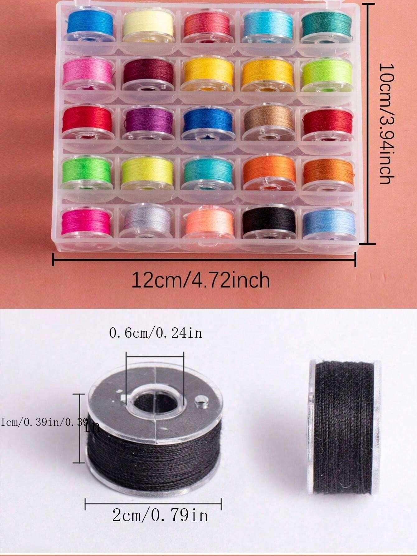 1 Set Of Lock Core With 25 Spools Of Thread Sewing Machine Bobbin Case ...