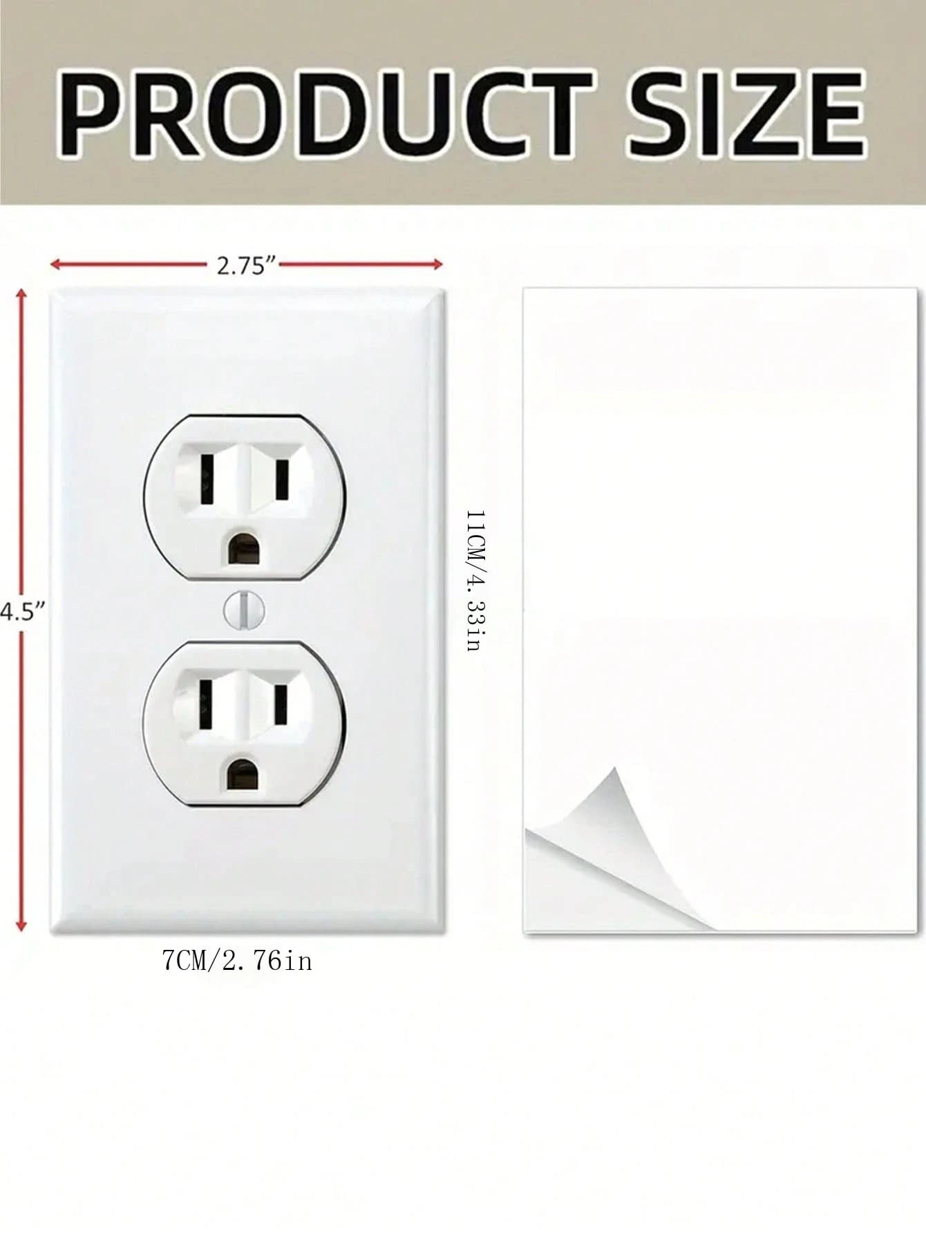 1pc3pcs Electrical Outlet Sticker Prank Toy Funny Joke Sticker For