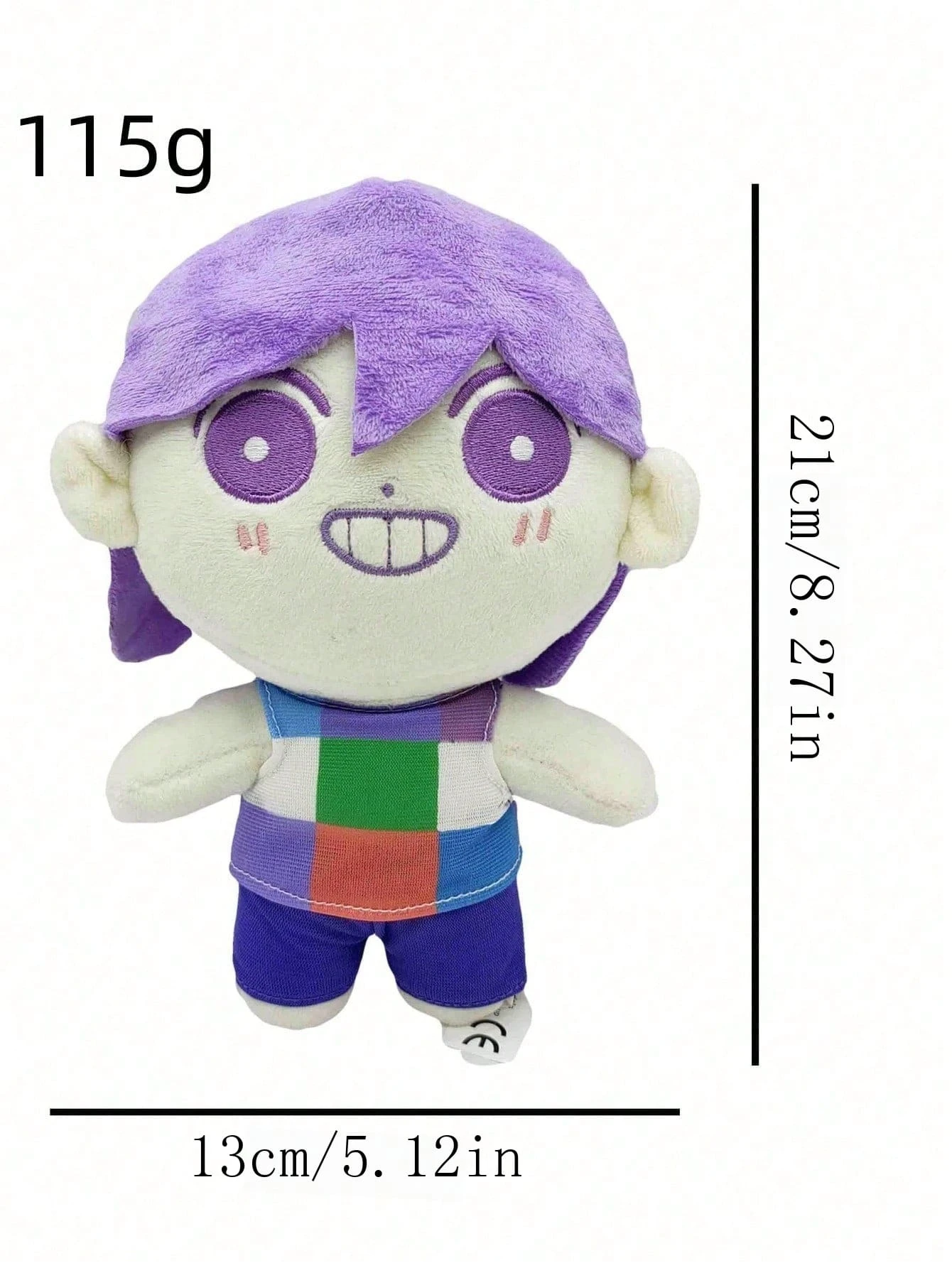 A 21cm High Plush Toy Of A Purple-Haired Boy, Suitable As A Festival Or ...