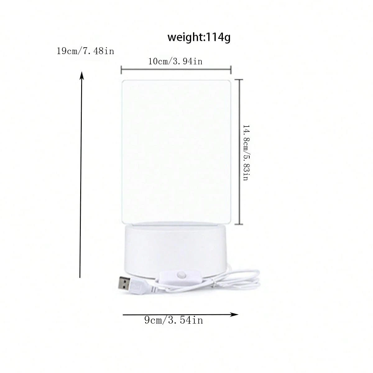 1pc Acrylic DIY Letter Sticker Message Board Wholesale LED Light Memo ...