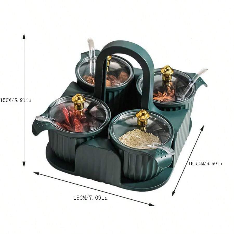 Creative Kitchen Seasoning Bottle Set With Transparent Lid, Minimalist ...