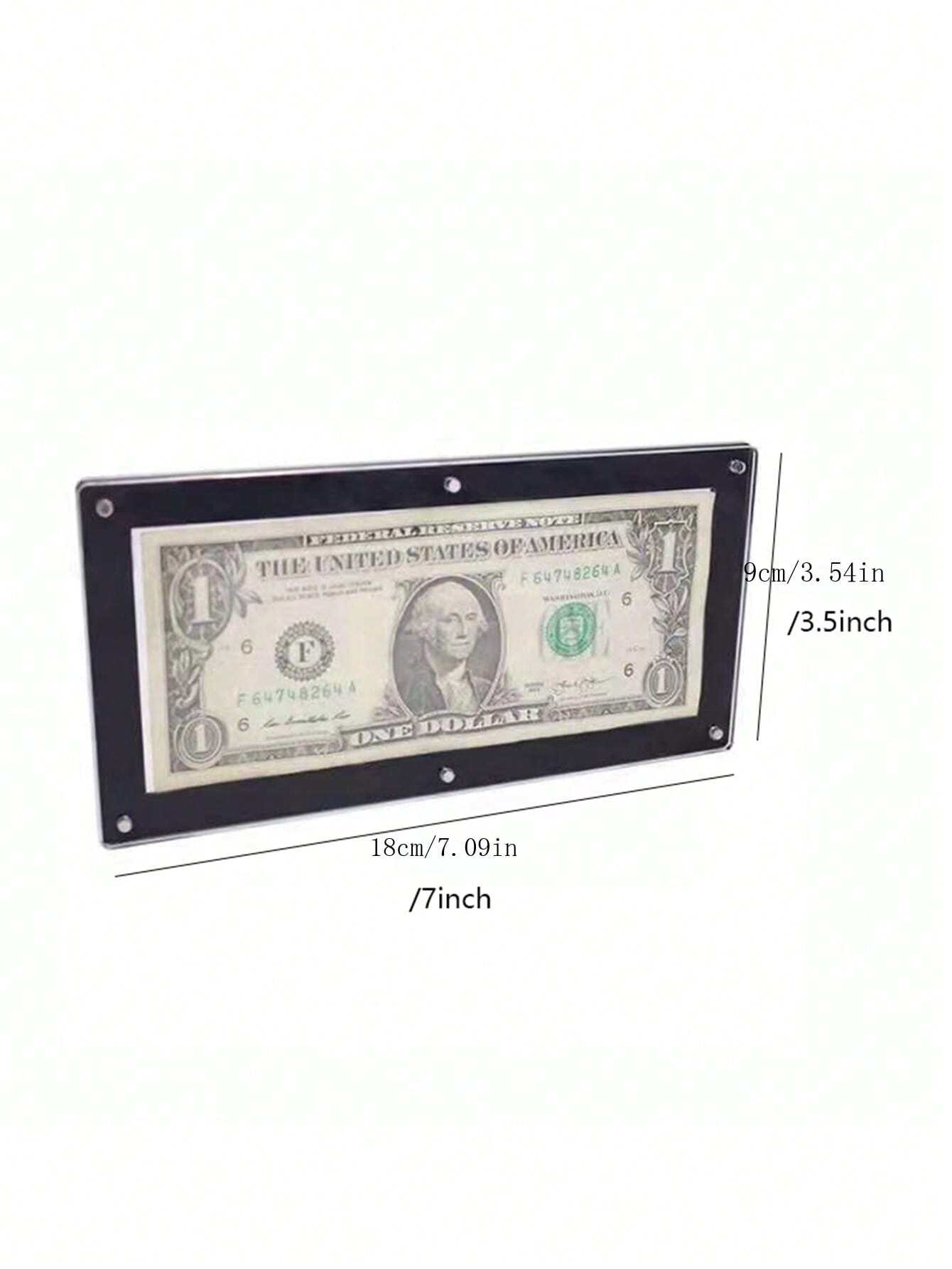 Acrylic Currency Display Stand With Magnetic For Dollar Bill Coin ...