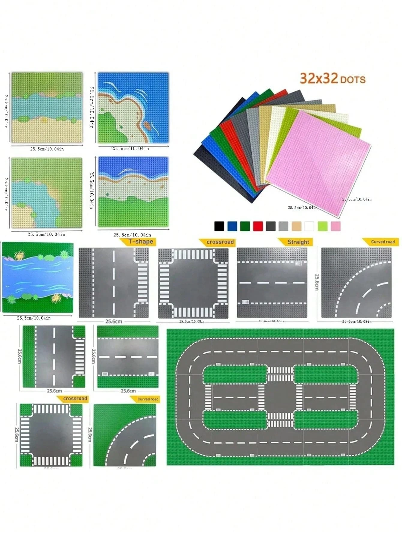 Building Blocks Moc Classic Substrate Island River City Street Building ...