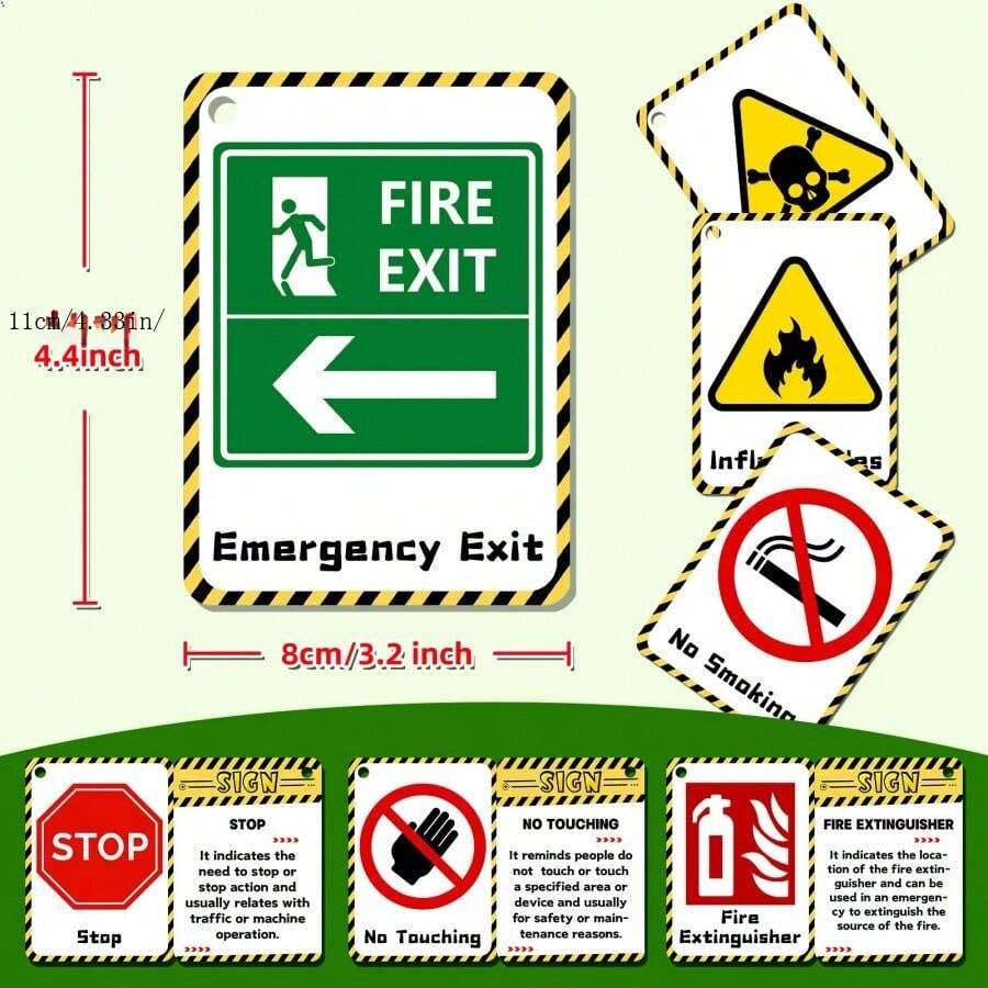 48 Warning Signs, Cognitive Children's Early Education Literacy Posters ...