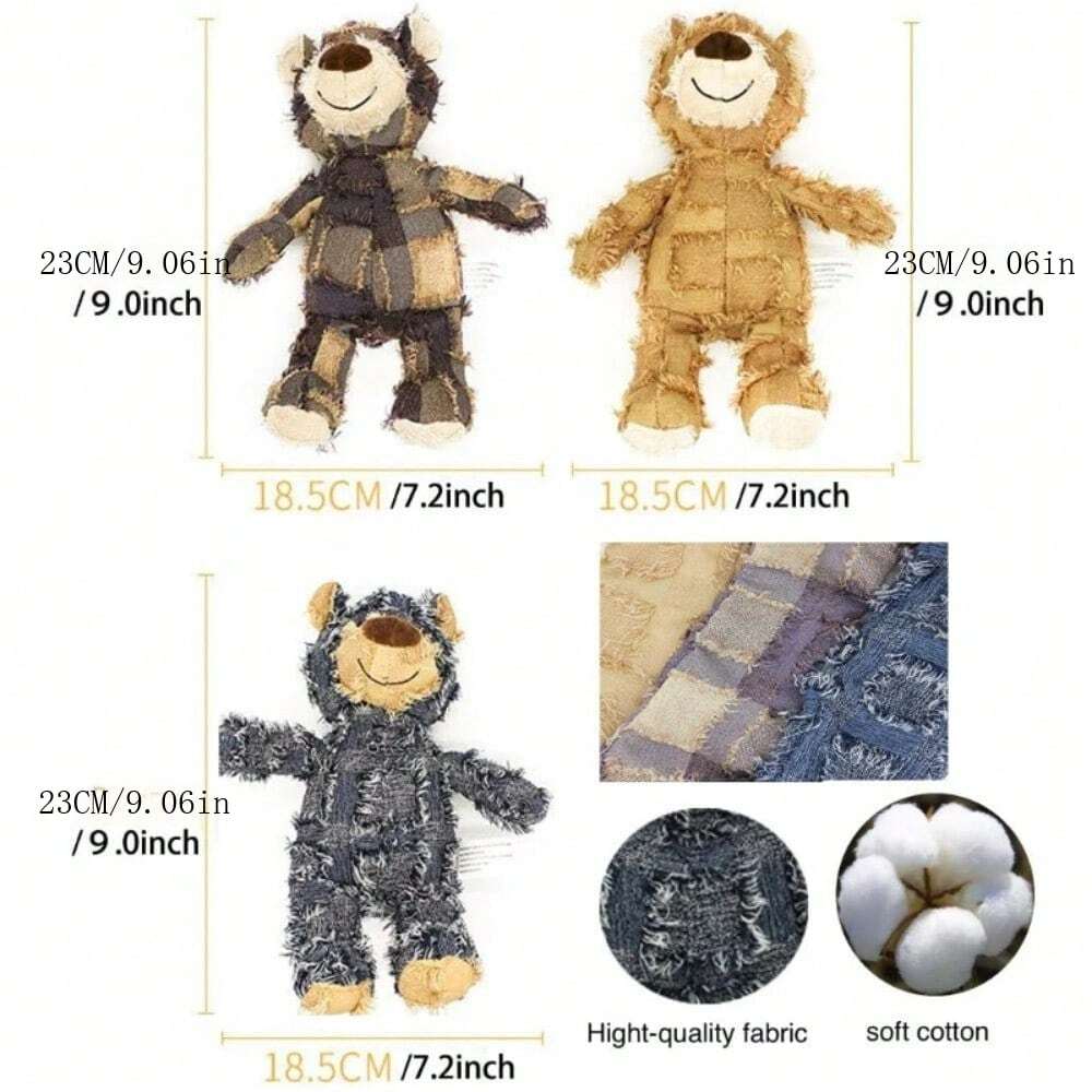 Pet Teddy Bear Soundmaking Toy Plush Interactive Dog Toys Grinding ...