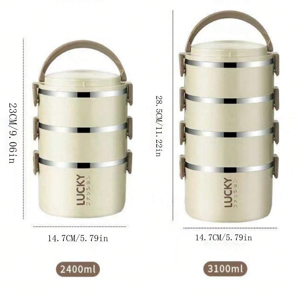 Double-Layer Stainless Steel Insulated Lunch Box, Portable Sealed Food ...