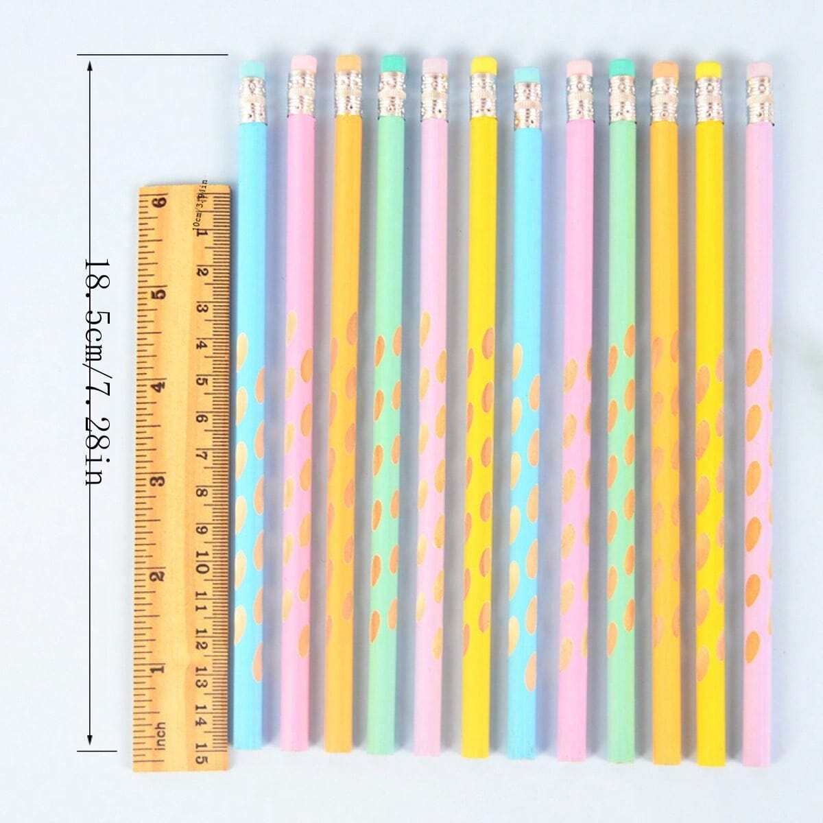 30pcs/Set Macaron Colored Mixed HB Pencils With Eraser On The Top ...