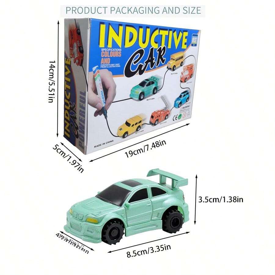 Coche que sigue una línea con tecnología de detección de inducción ...