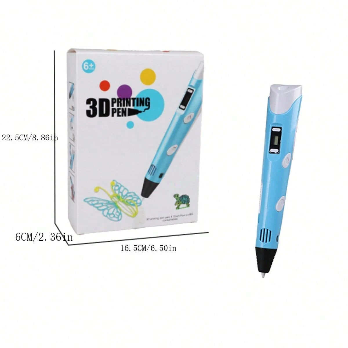 3D Printing Pen With Display - Includes 3D Pen, 3 Starter Colors Of PLA ...