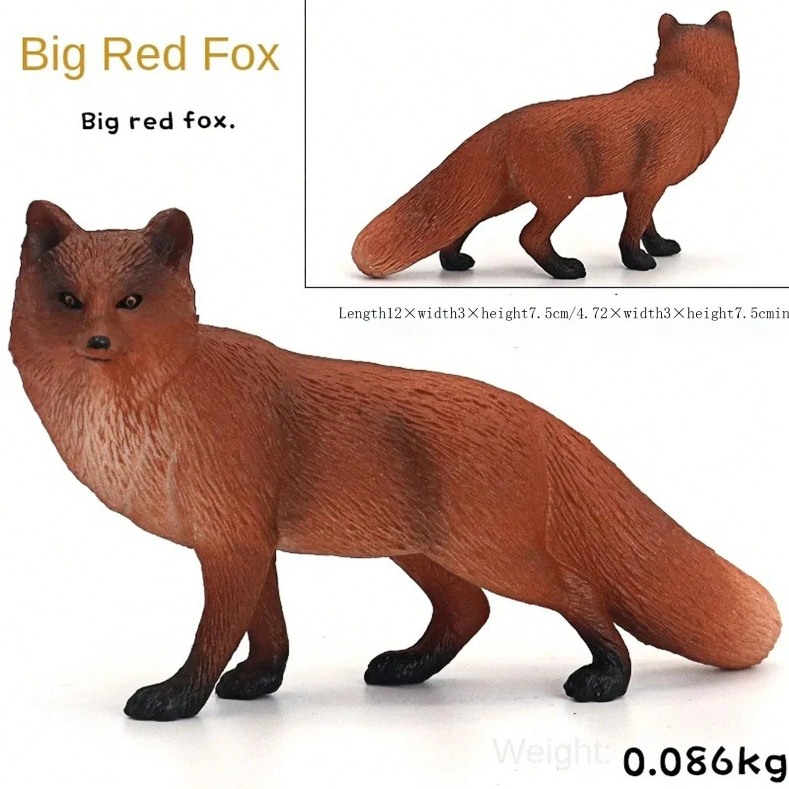 Cute Fox And Arctic Fox Wild Animal Model Toys, Lifelike Forest Animal ...