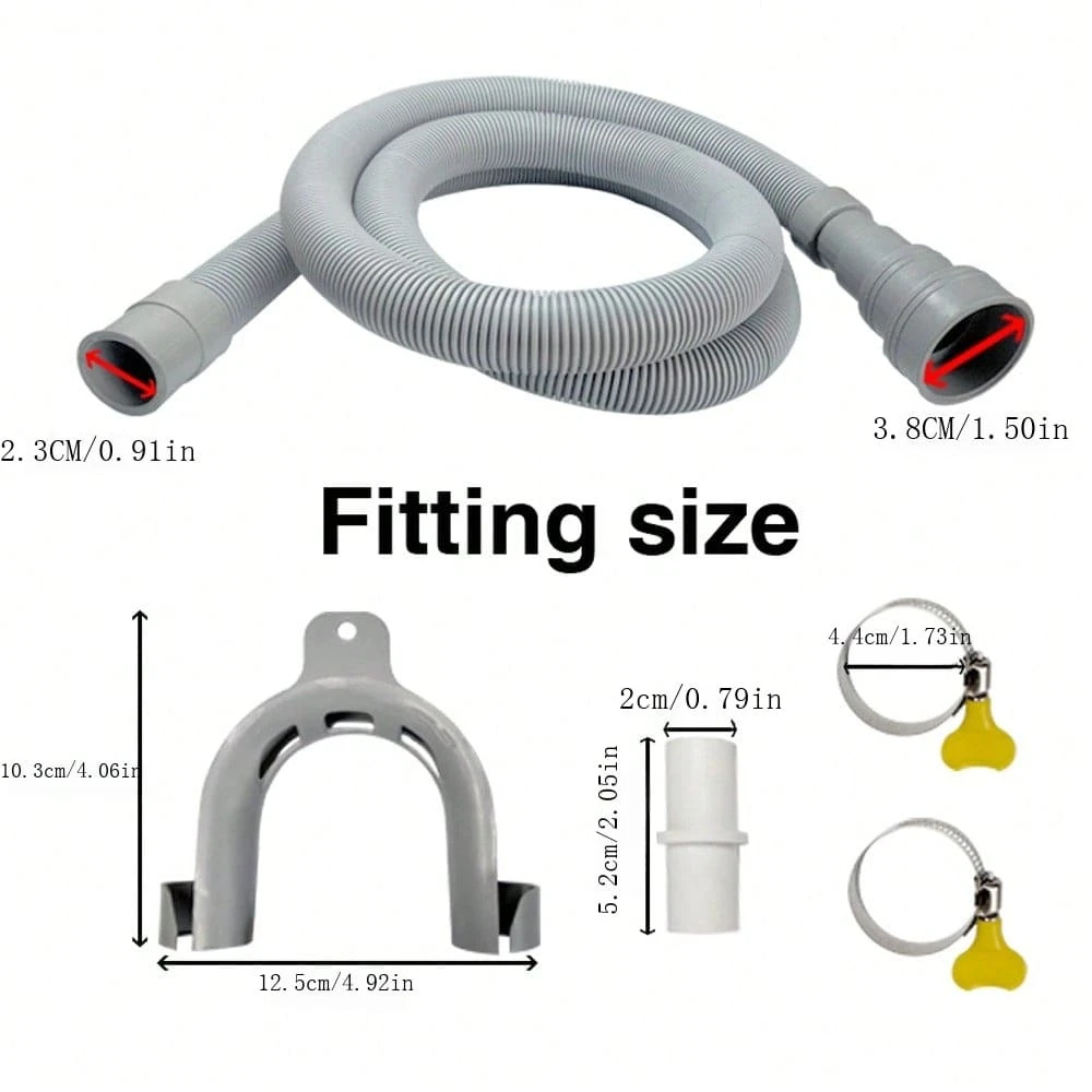 1pc Washing Machine And Dishwasher Drain Pipe Kit, Including Flexible ...