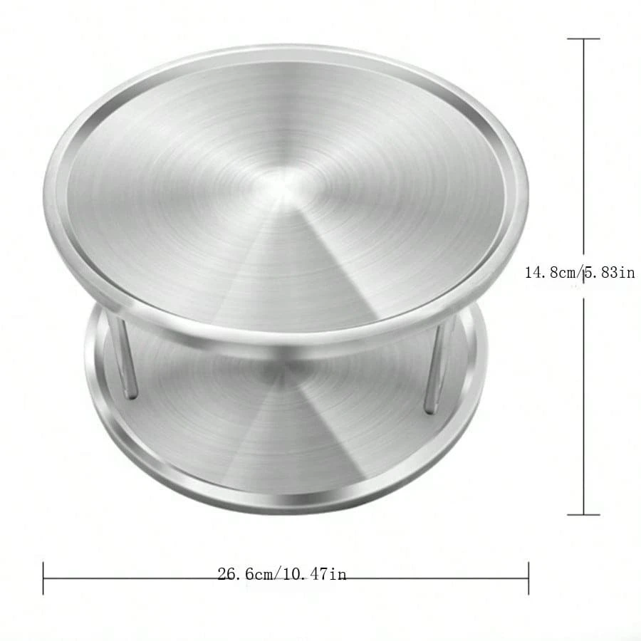 360 Degree Rotating Cake Decorating Turntable, Stainless Steel Cake ...