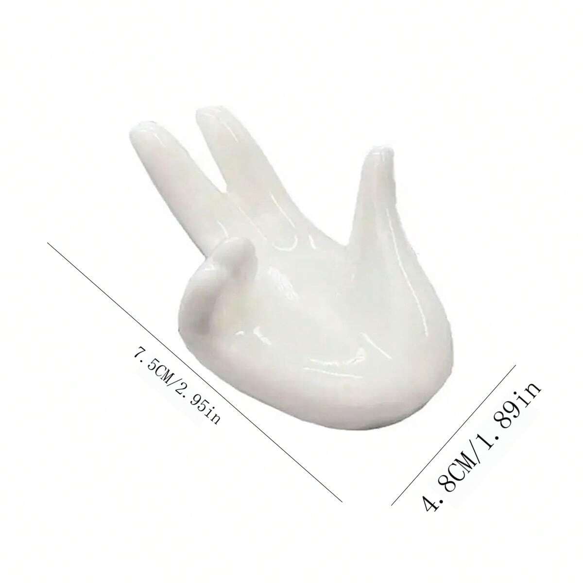 Ocarina White Ceramic Hand Holder Support Stand For 6 Holes 12 Holes ...