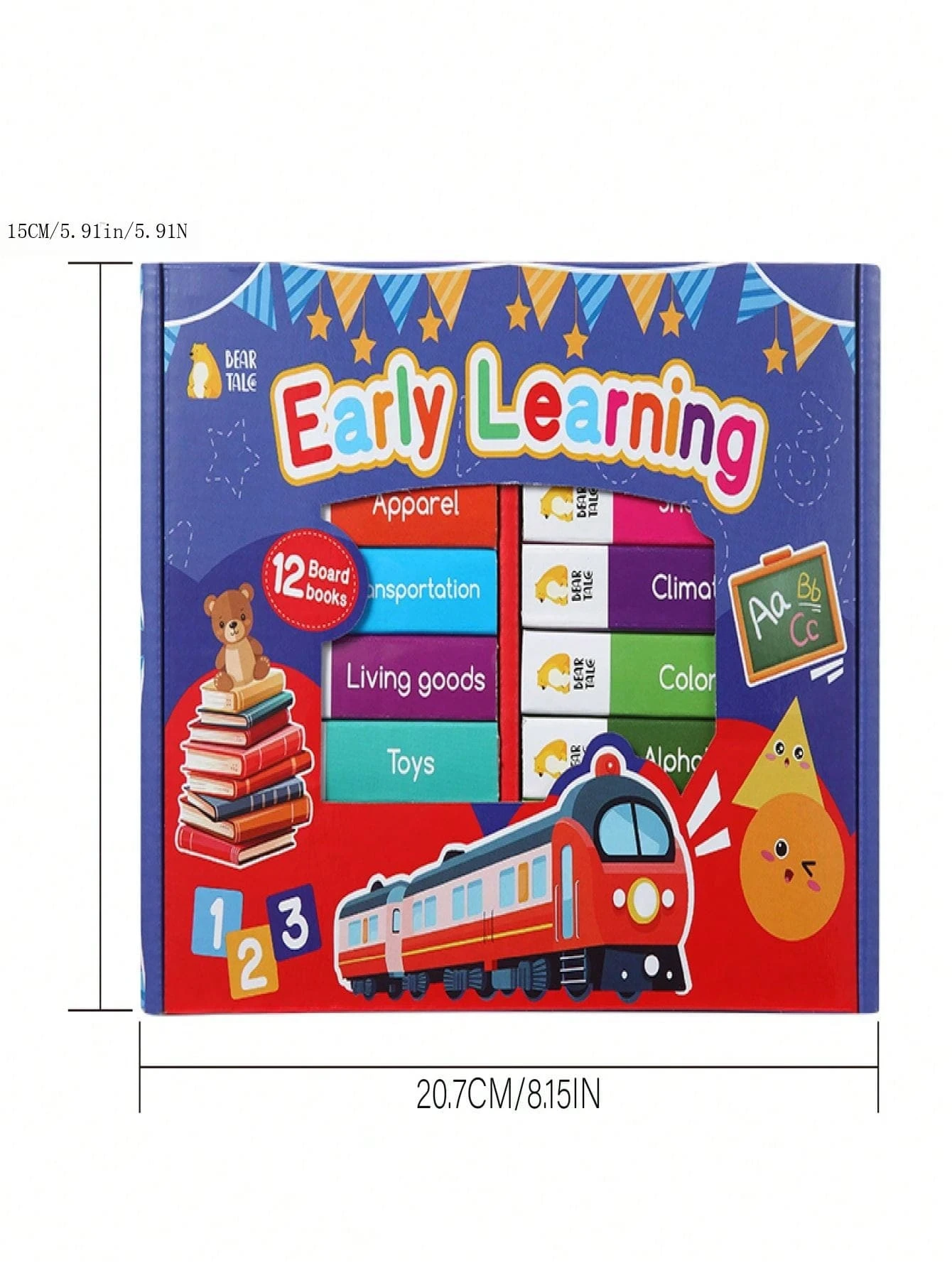 12 Board Books Set Early Learning Theme For Toddlers, Children ...