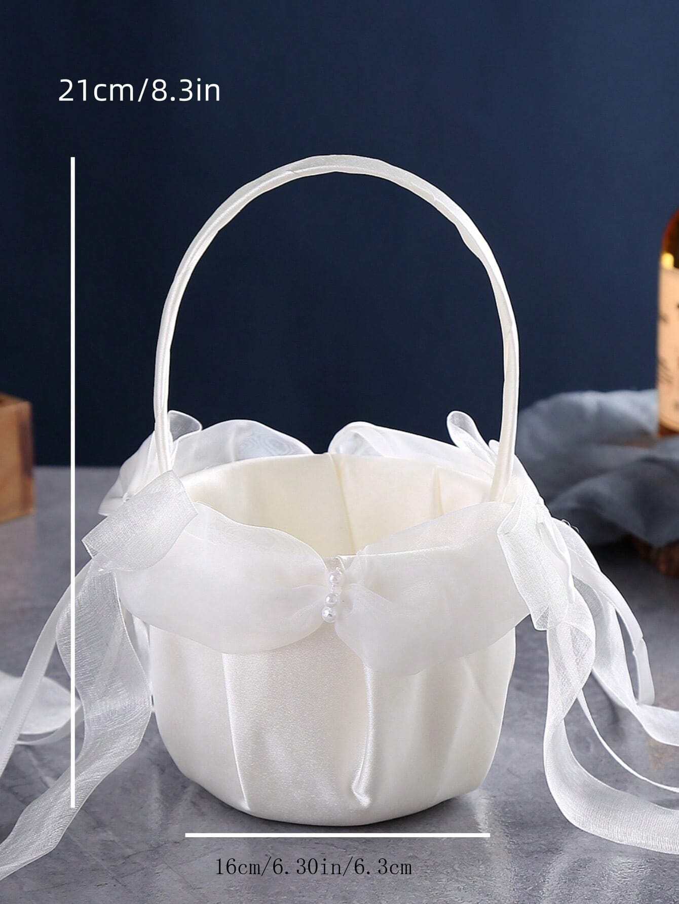 1 pieza Canasta de flores para suministros de ceremonia de bodas con ...