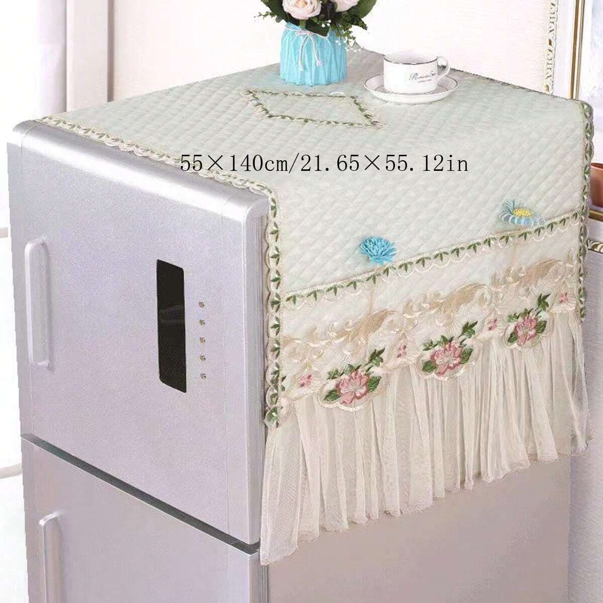 Single Door Refrigerator Cover Cloth Embroidered Lace European Style ...