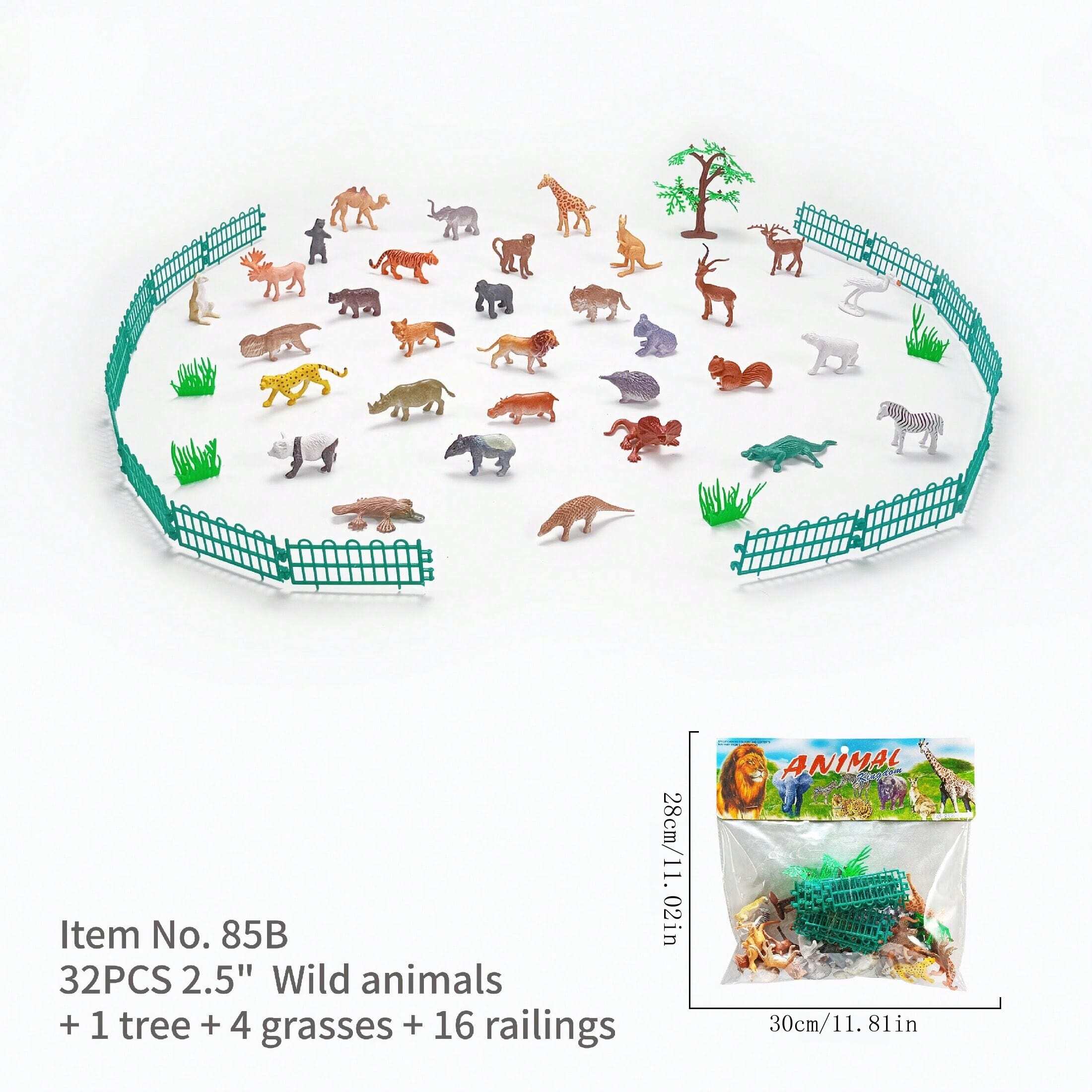 Realistic Miniature Wild Animals Tiger Lion Rhino Elephant Zoo ...