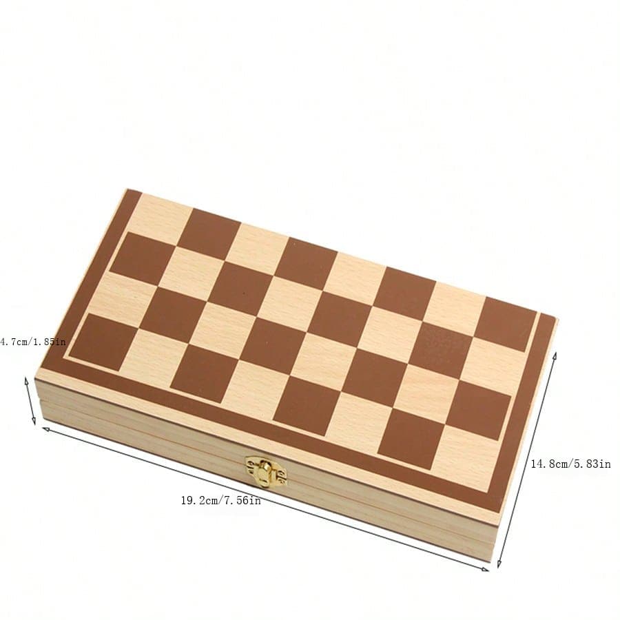 Classic International Chess Set, Folding Wooden Interactive Chess Board ...