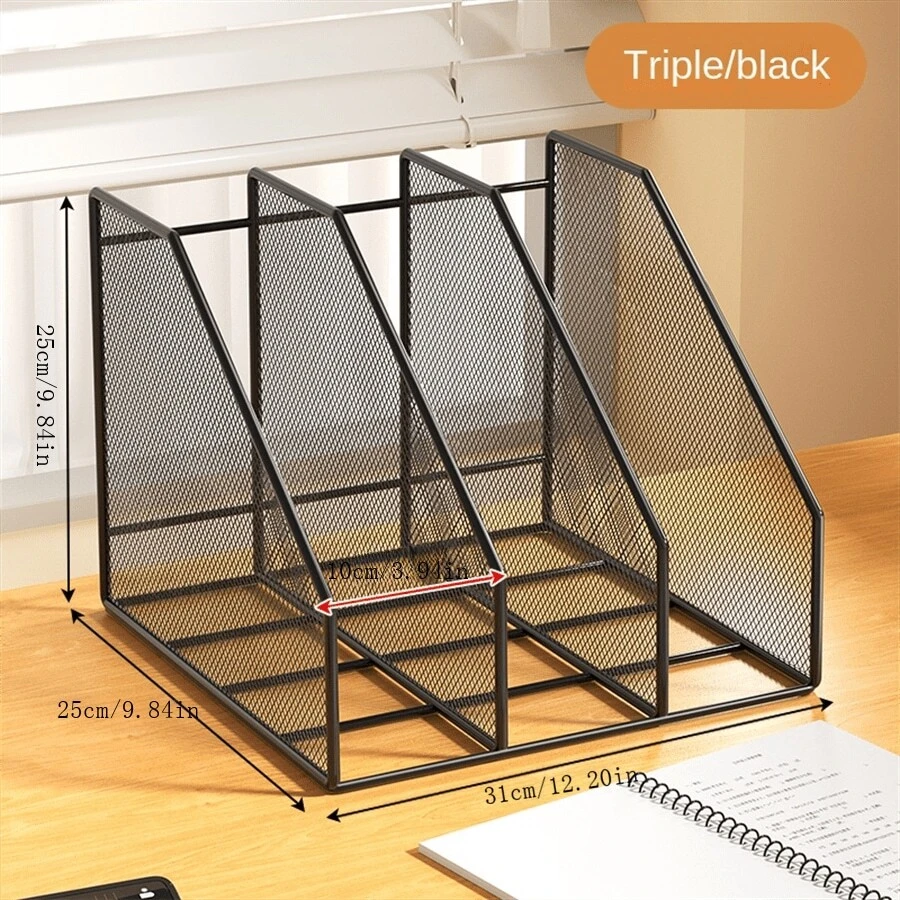 Organizador de archivos de metal para escritorio de oficina con estante ...