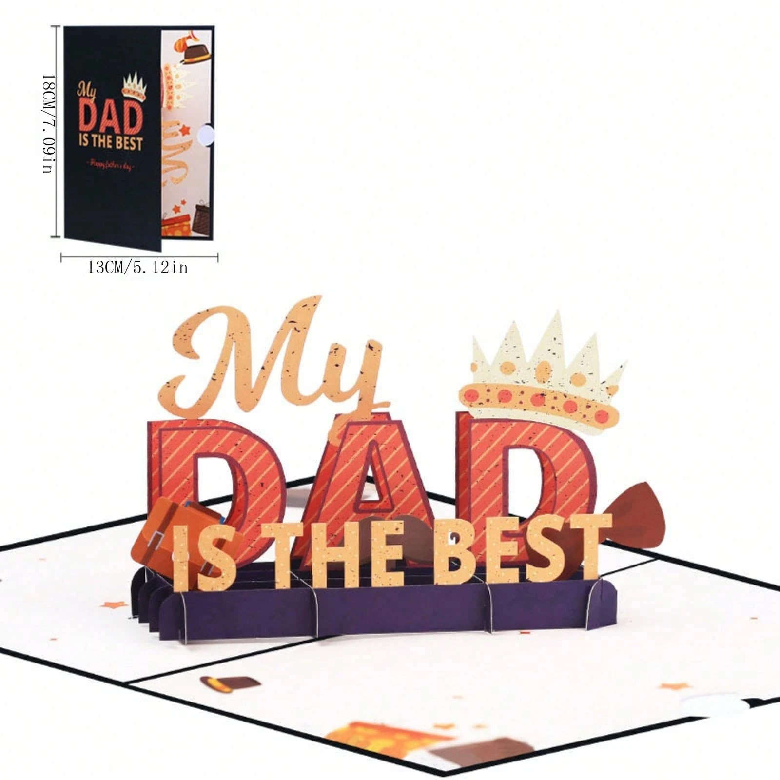 Creative 3D Printed Father's Day Greeting Card, Cross-Border Festival ...