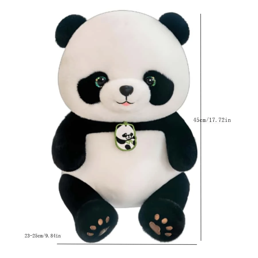 Muñeco de peluche de oso panda gigante con diseño de flor, juguete de ...