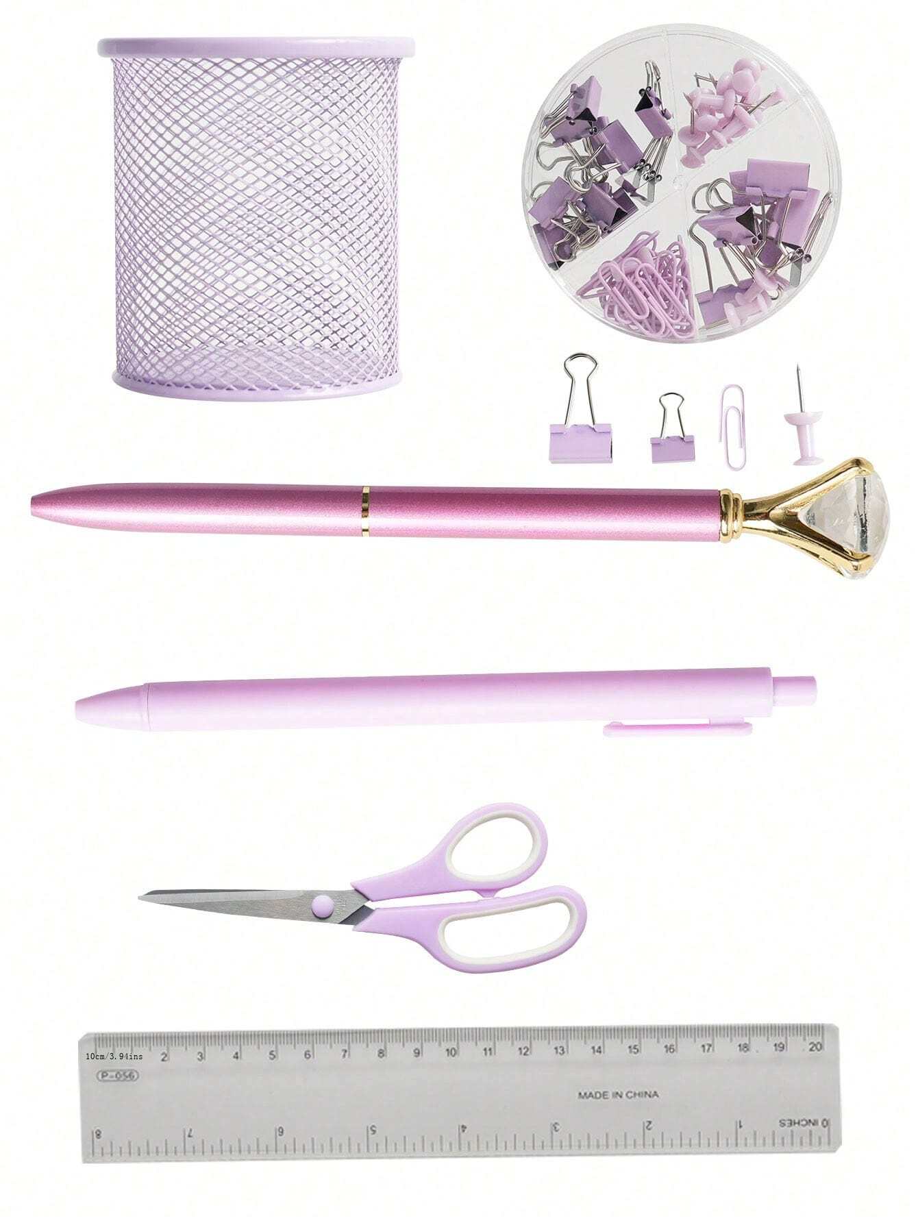 1 Set Of Purple Stationery Set, Including 1pc Stationery Kit, 1pc ...