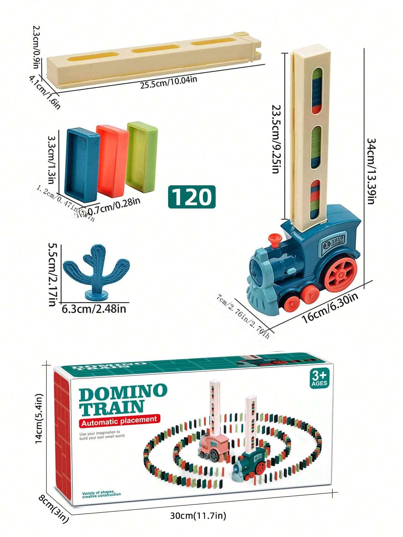 160PCS/120PCS/60PCSDominoes Train Set Boys Girls Birthday Toy Creative ...