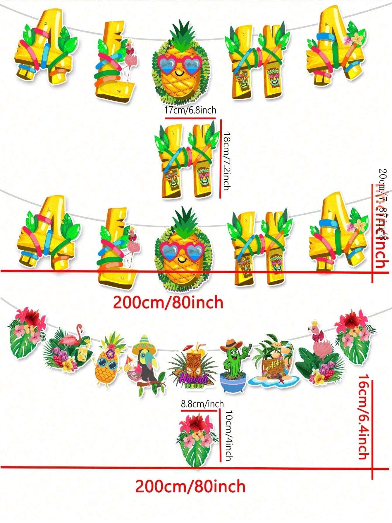 Summer Party Decoration Set, Including Flags And Tassels | SHEIN USA
