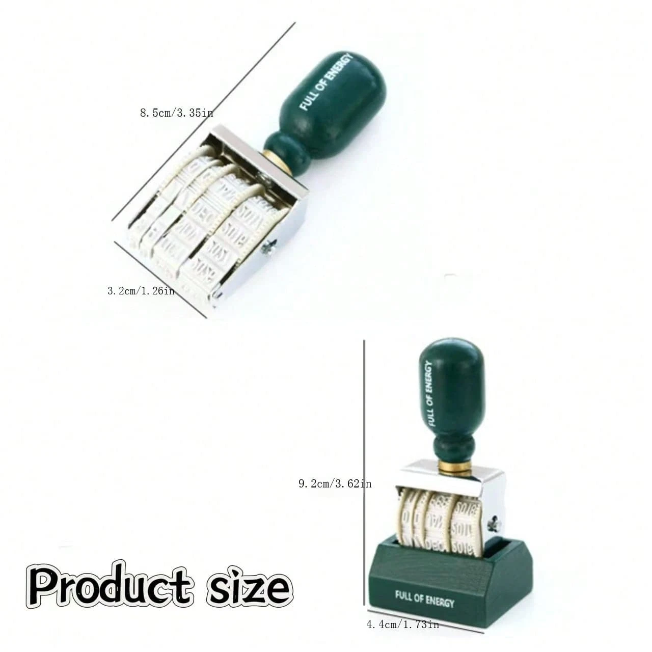 1p Black Date Stamp, Retro Date Postage Stamp DIY Roller Stamp With ...