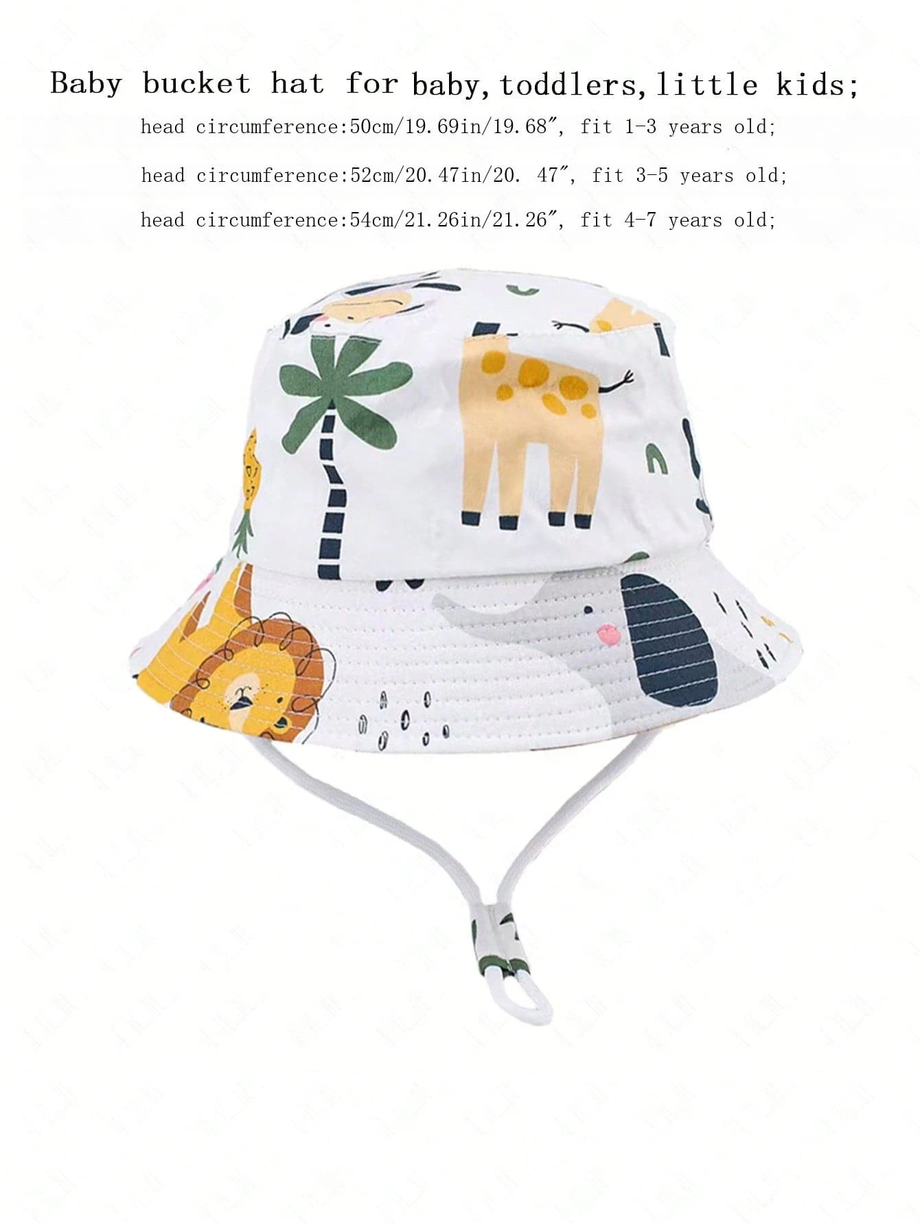1pc Cartoon Zoo Pattern Unisex Child Bucket Hat, Suitable For Daily ...