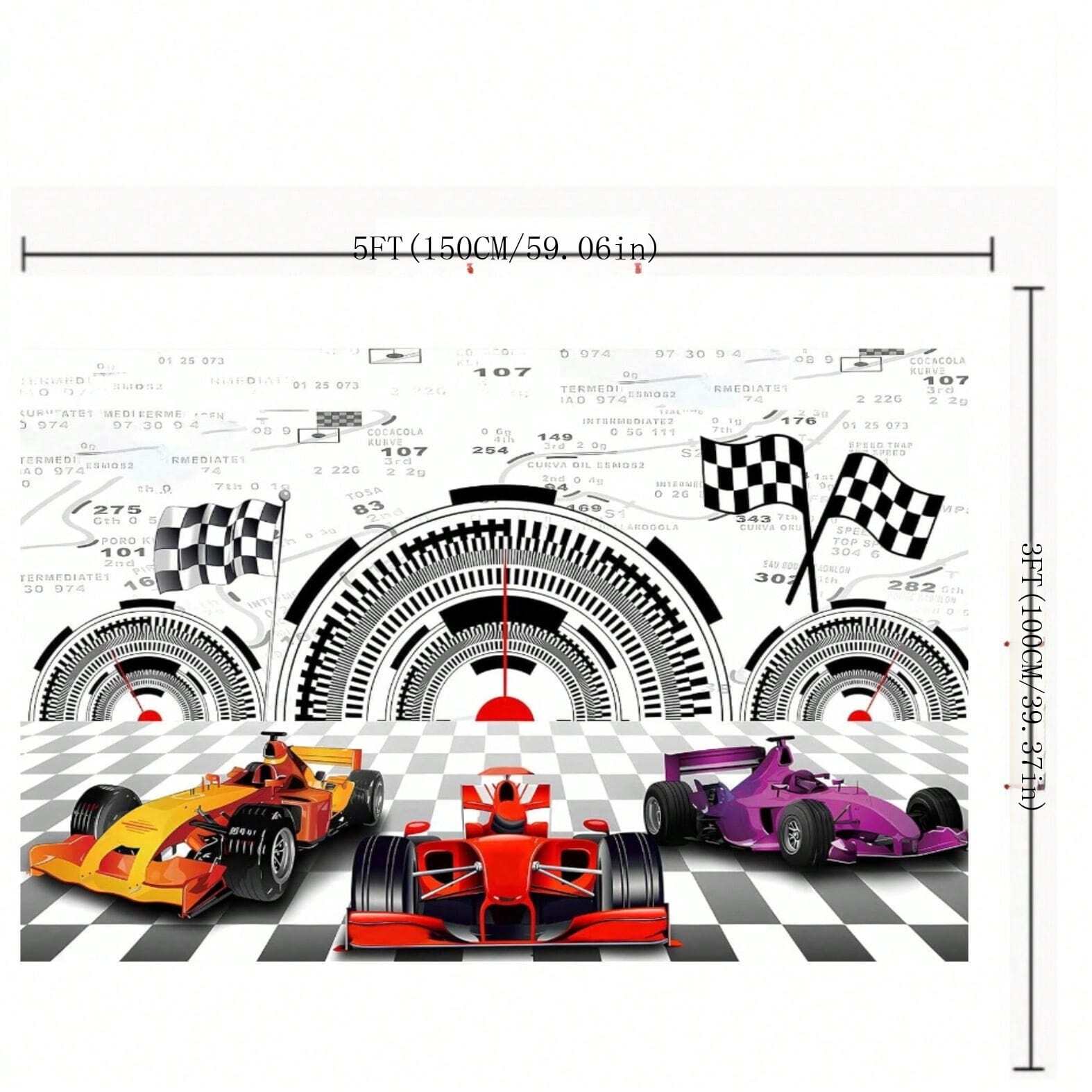 Racing Car Backdrop Race Car Backdrops Racing Party Photography ...