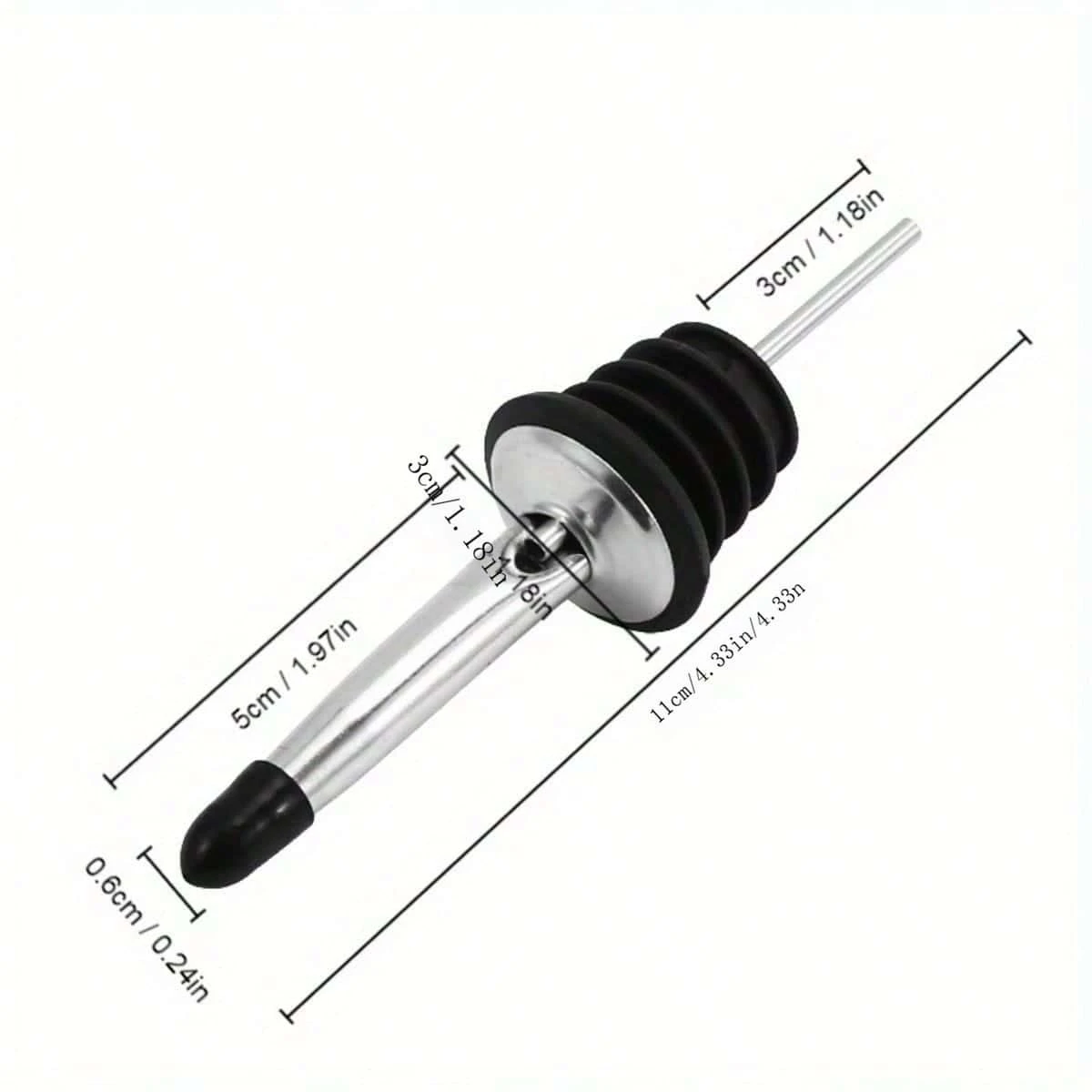 Stainless Steel Pourer Spout, Liquor Pouring Oil Bottle Stopper With ...