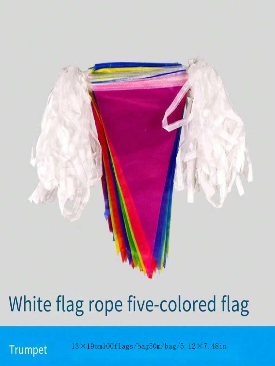 100pcs Colorful Pennant Flags Banner 375ft Multicolor Pennant Banner ...