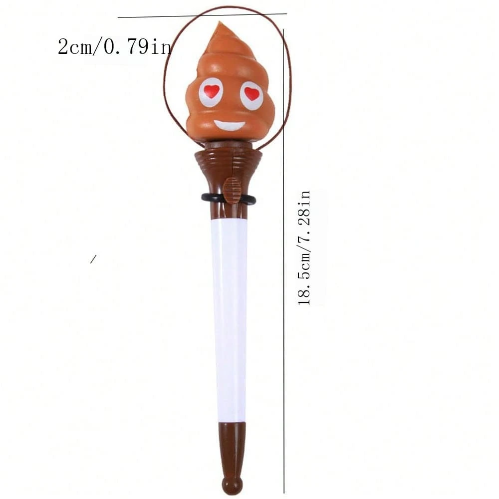 1pc Cartoon Toilet Poop Bouncing Pen Fun Decompression Bouncing ...