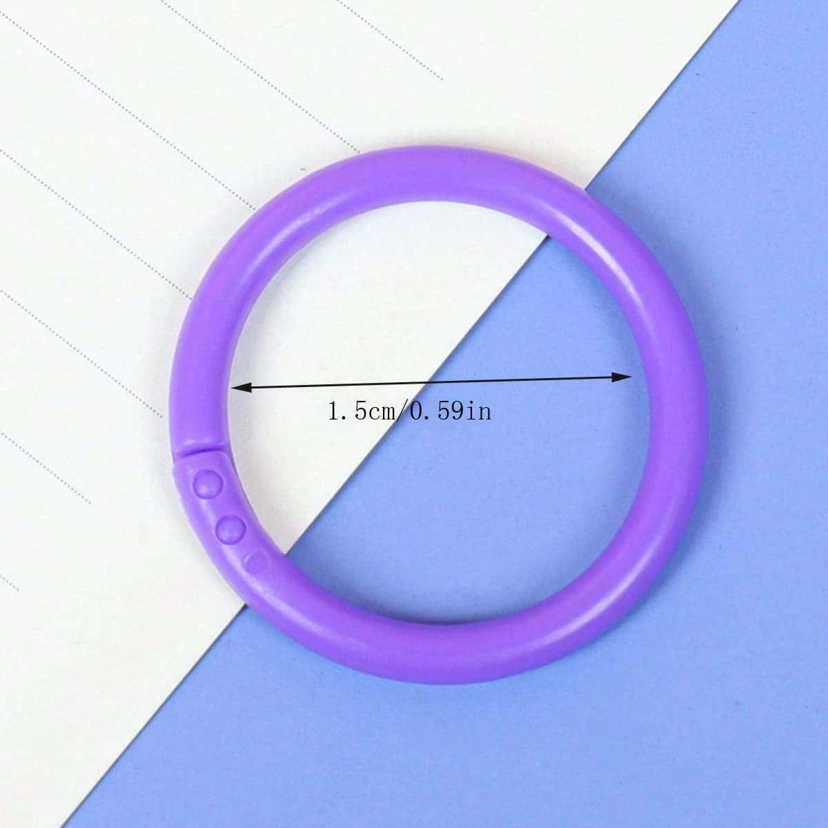 100pcs Colorful Plastic Loose Leaf Binding Rings, Creative Vocabulary ...