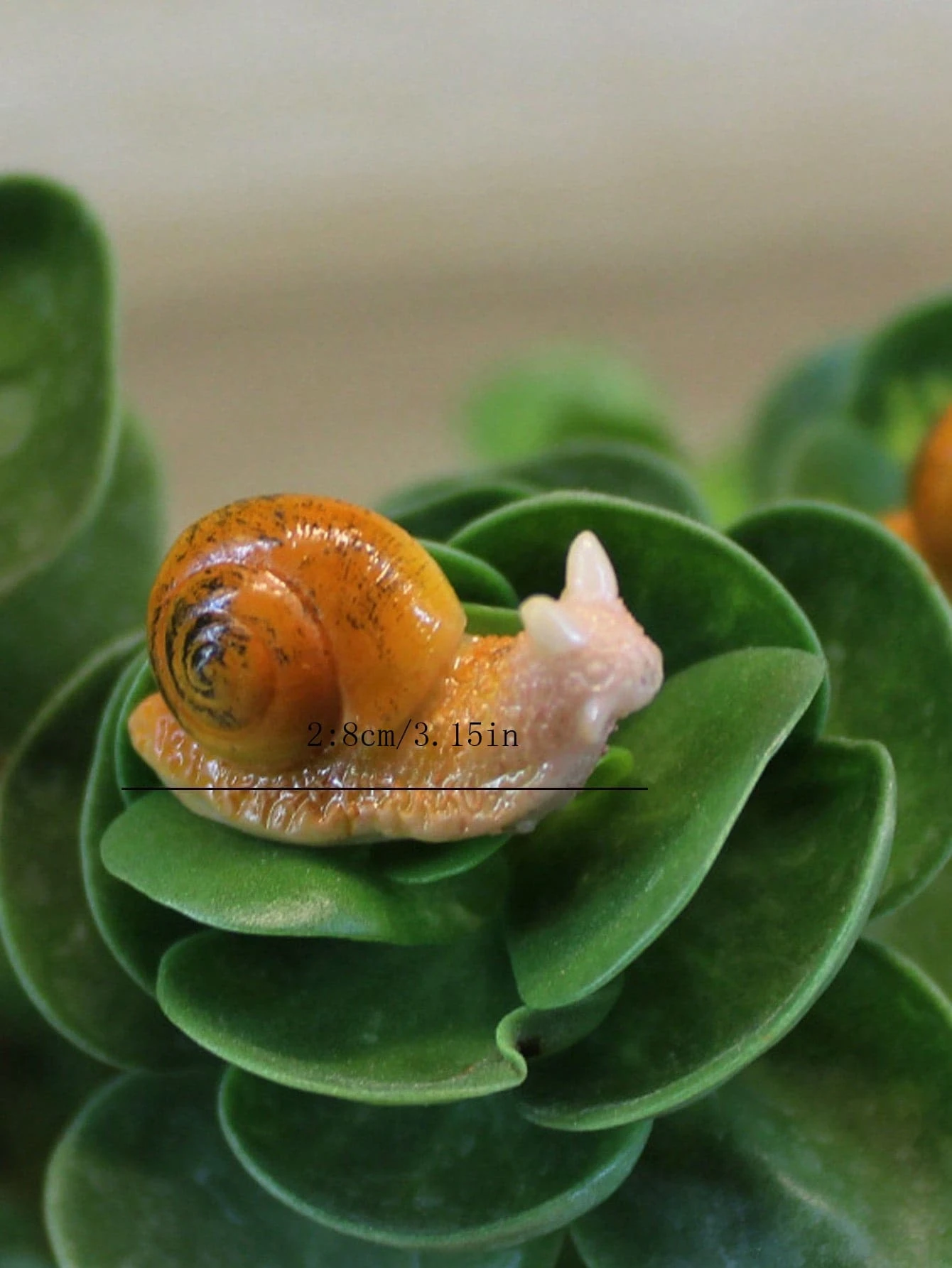 2pcs Cross-Border Mini Landscape Succulent Plant Snail Figurines, Cute ...