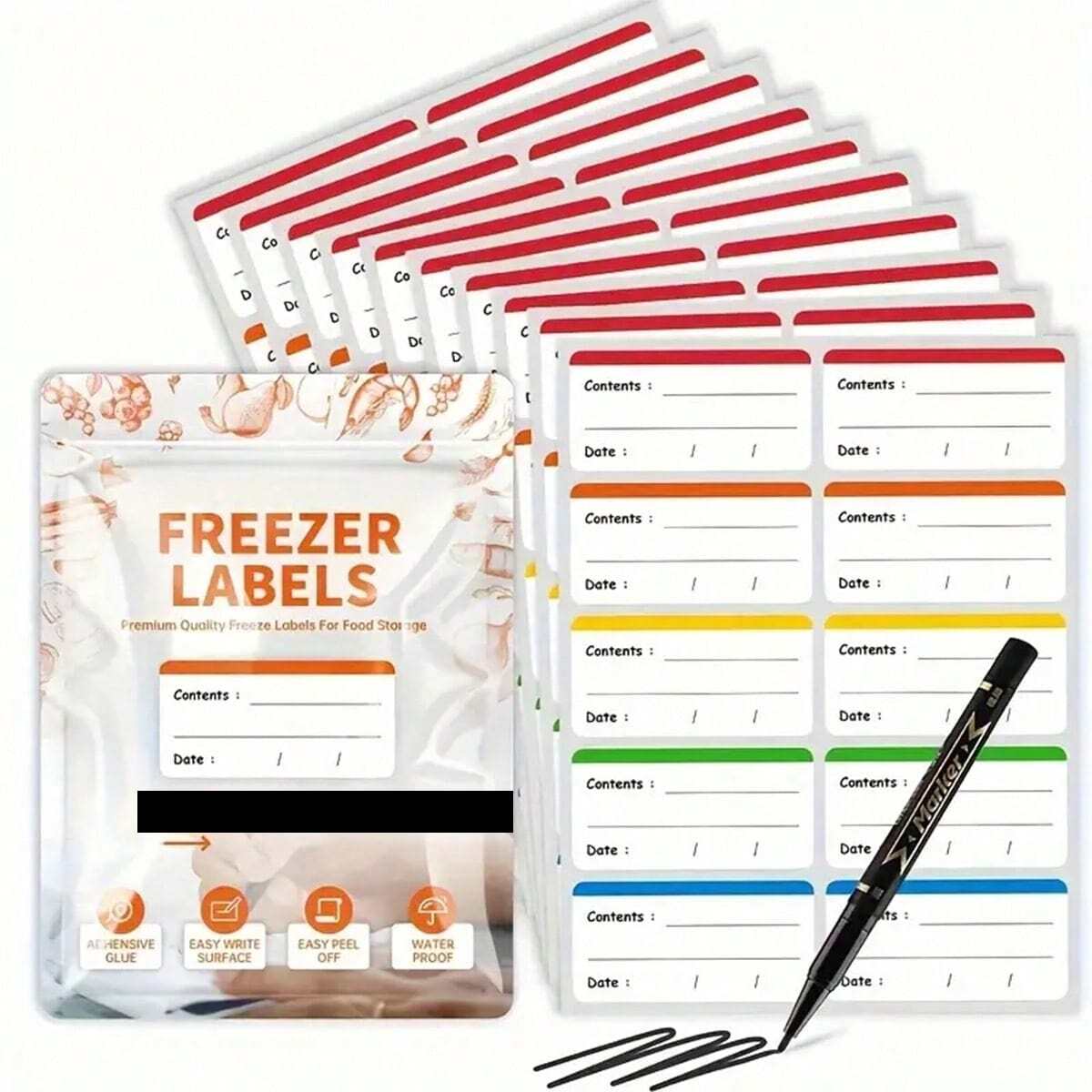 100pcs Colorful Fridge Labels - Durable And Removable, Easy-Peel Design ...