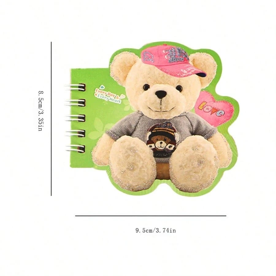 1 Pc Randomized Small Notebook, Creative Cute Bear Design, Compact And ...
